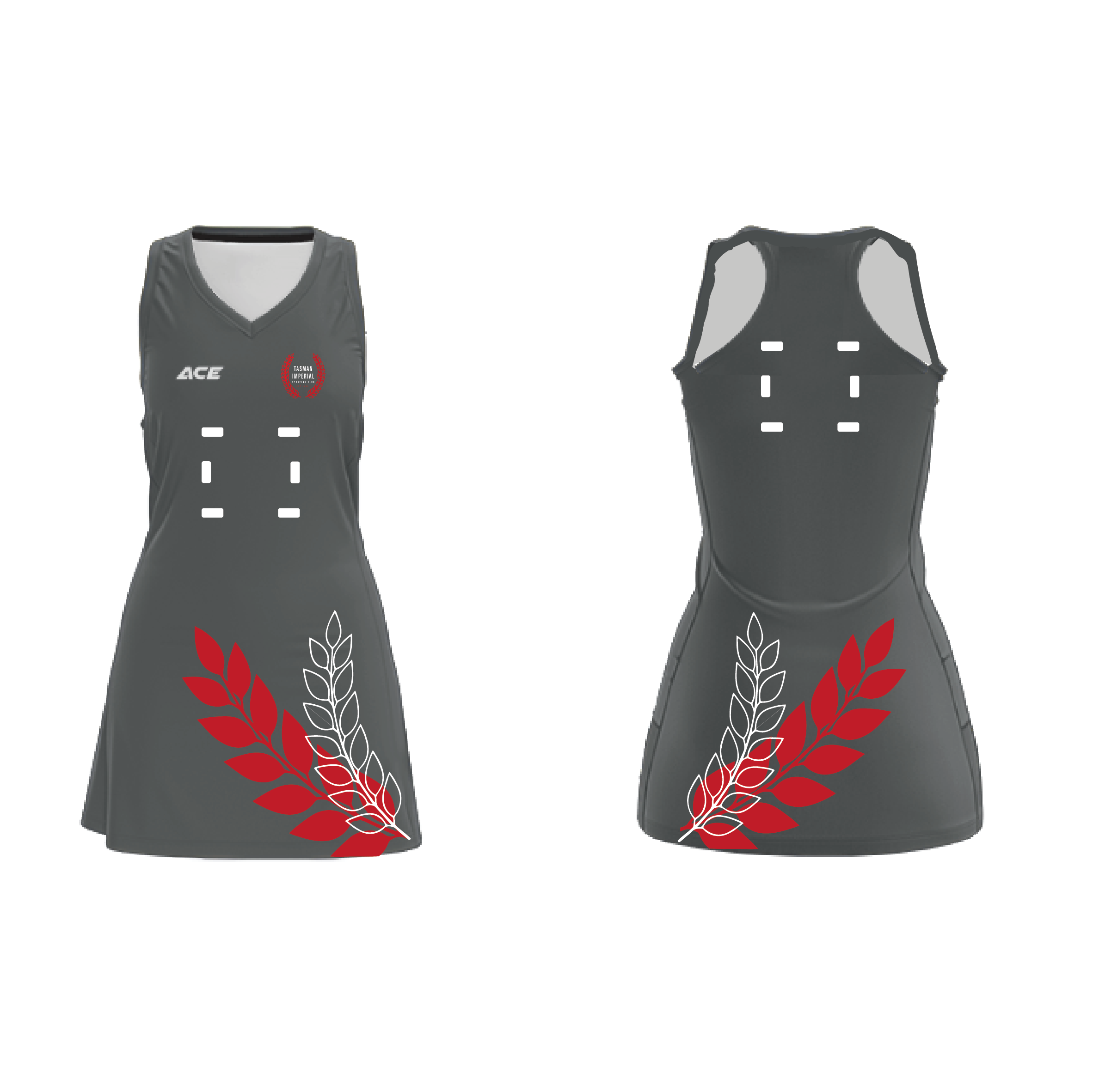 TISC Netball Dress (Racer Back) – THEACEGROUP Pty Ltd